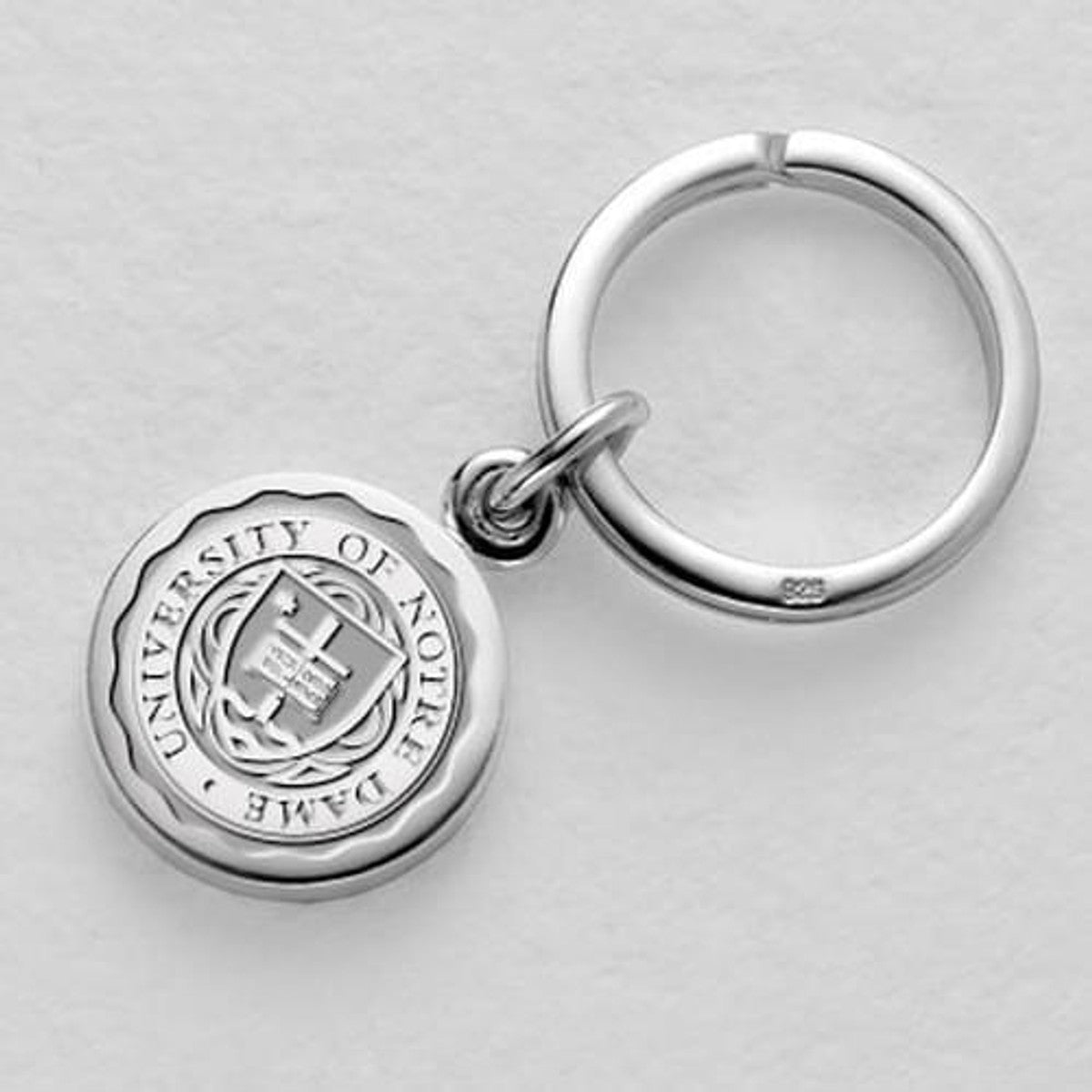 Notre Dame Sterling Silver Insignia Key Ring | M.LaHart & Co.