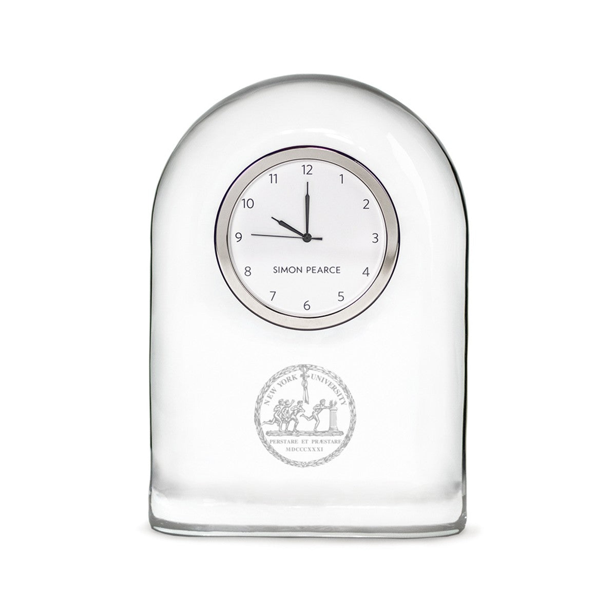 NYU Glass Clock by Simon Pearce | M.LaHart & Co.