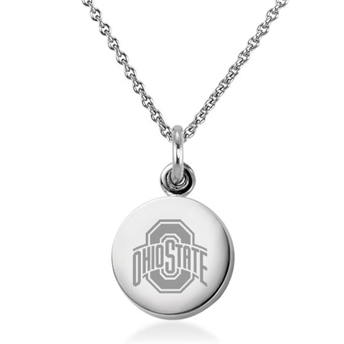 Ohio State Necklace with Charm in Sterling Silver | M.LaHart & Co.