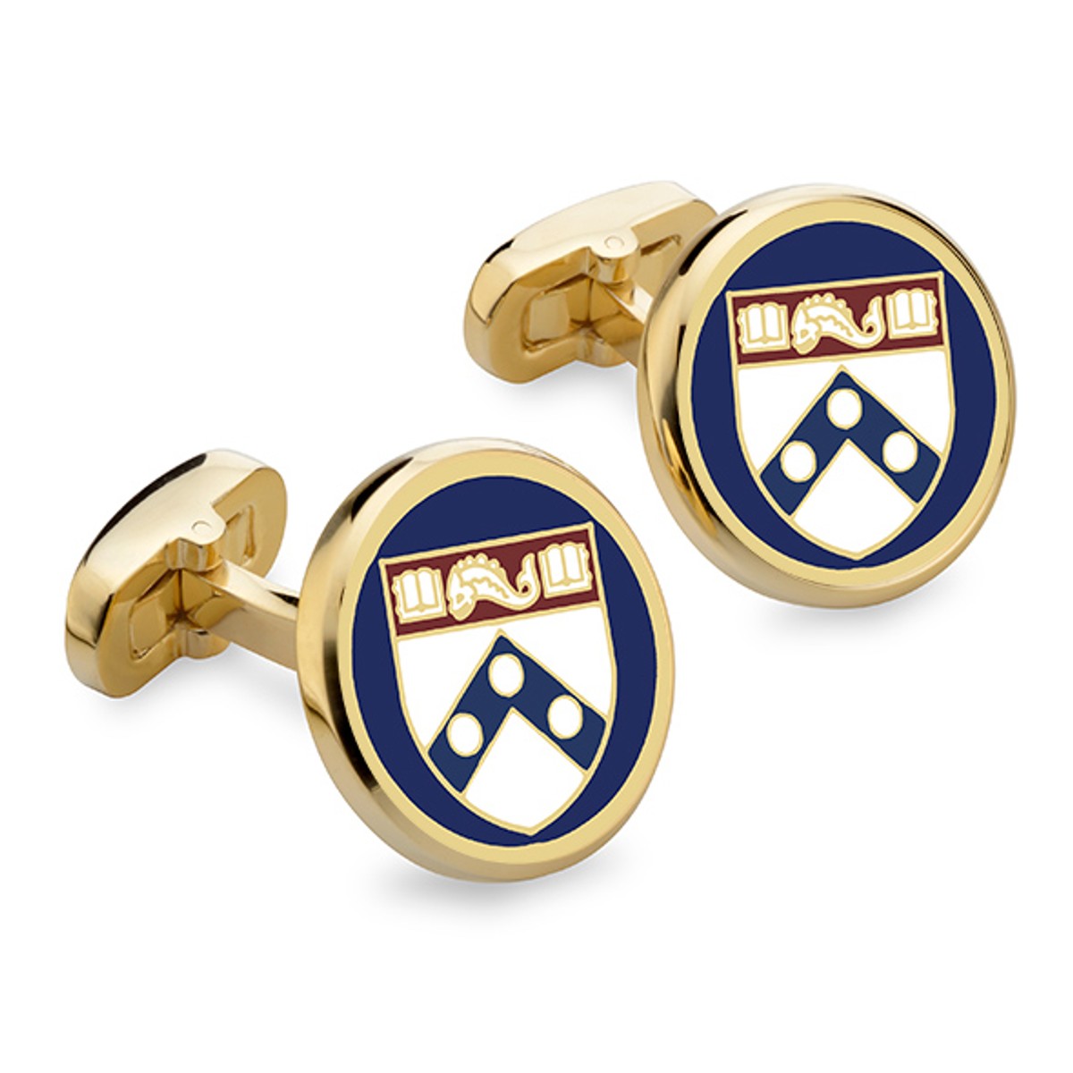 Penn Enamel Cufflinks - Graduation Gift Selection | M.LaHart & Co.