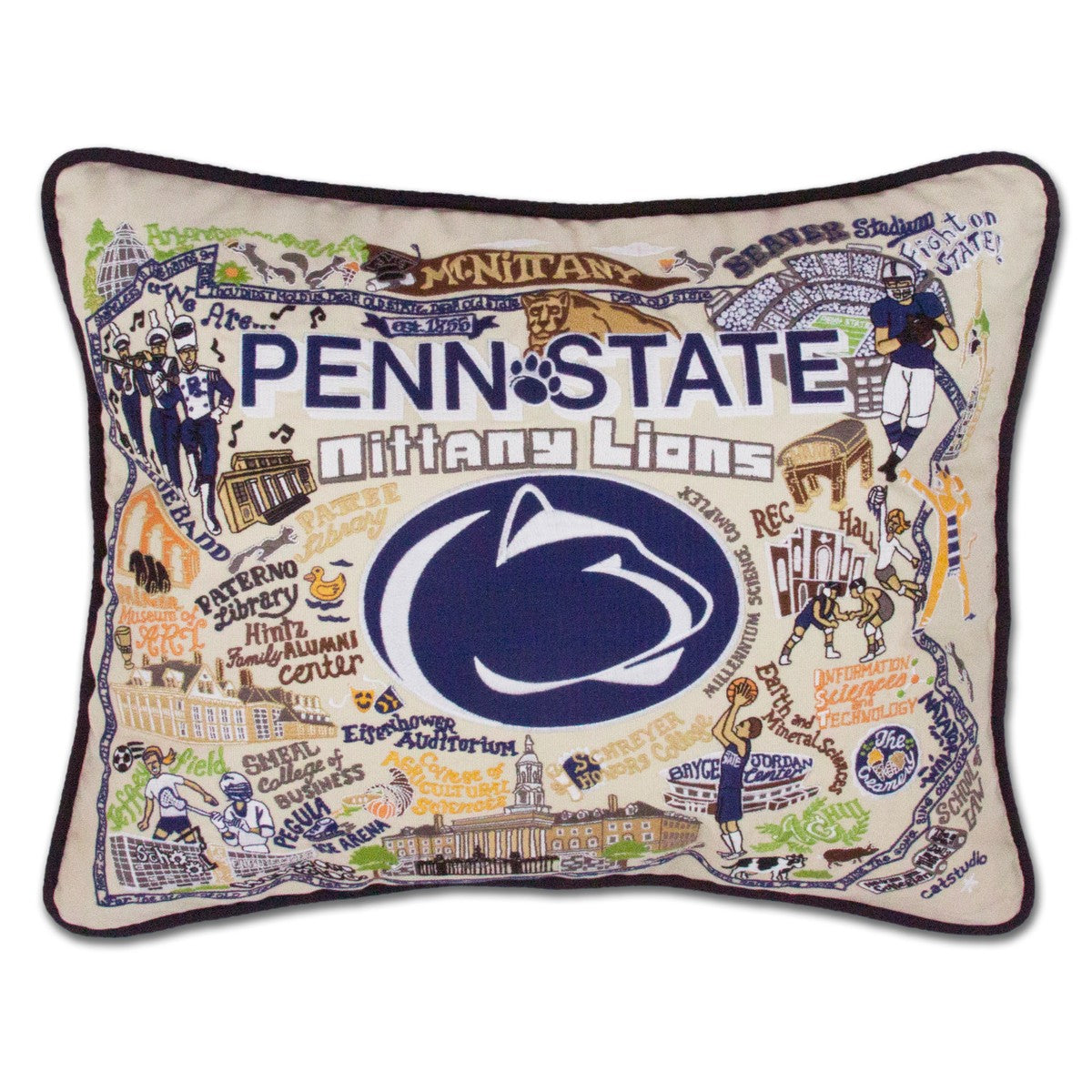 Penn State Embroidered Pillow | M.LaHart & Co.