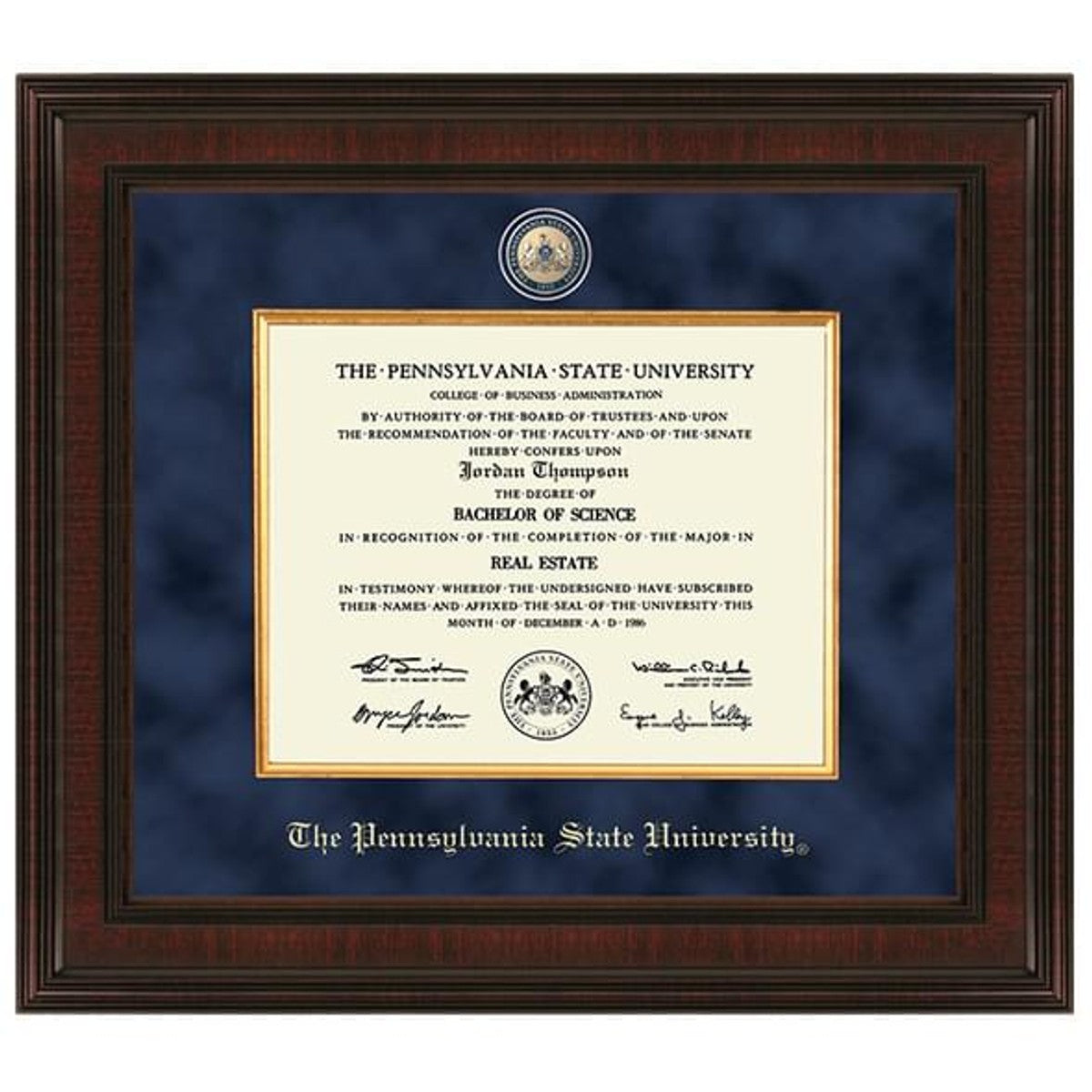 Penn State Diploma Frame - Excelsior Graduation Gift | M.LaHart & Co.
