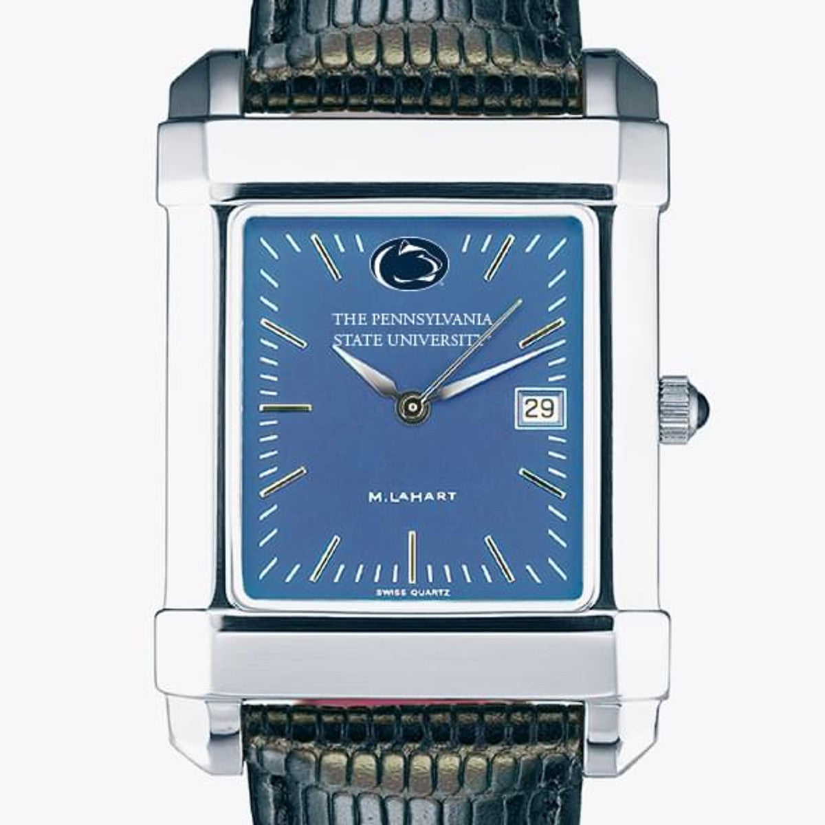 Penn State Men's Swiss Watch - Blue Quad with Leather Strap | M.LaHart ...