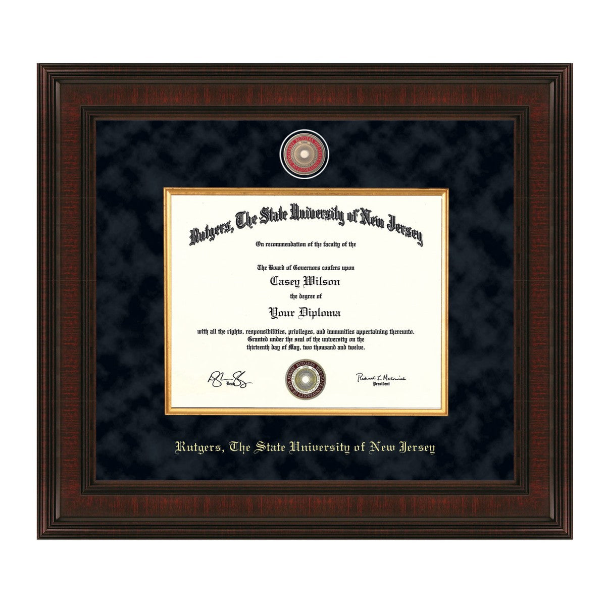 Rutgers University Bachelors Diploma Frame - Excelsior | M.LaHart & Co.