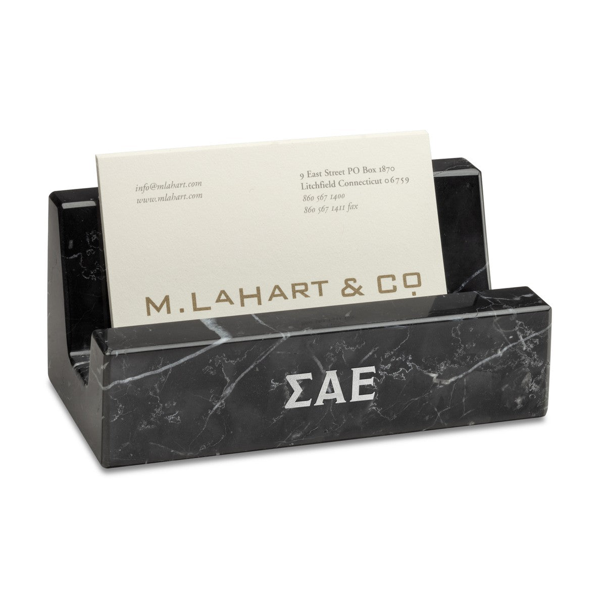 Sigma Alpha Epsilon Marble Business Card Holder | M.LaHart & Co.