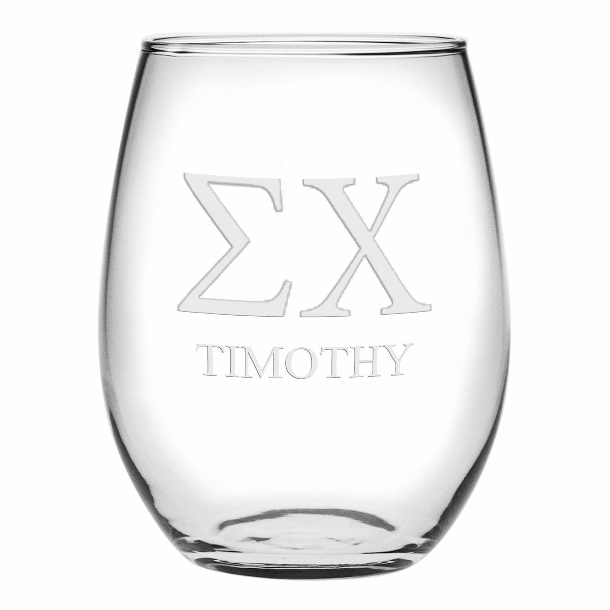 Sigma Chi Stemless Glasses - Set of 2 Made in the USA | M.LaHart & Co.