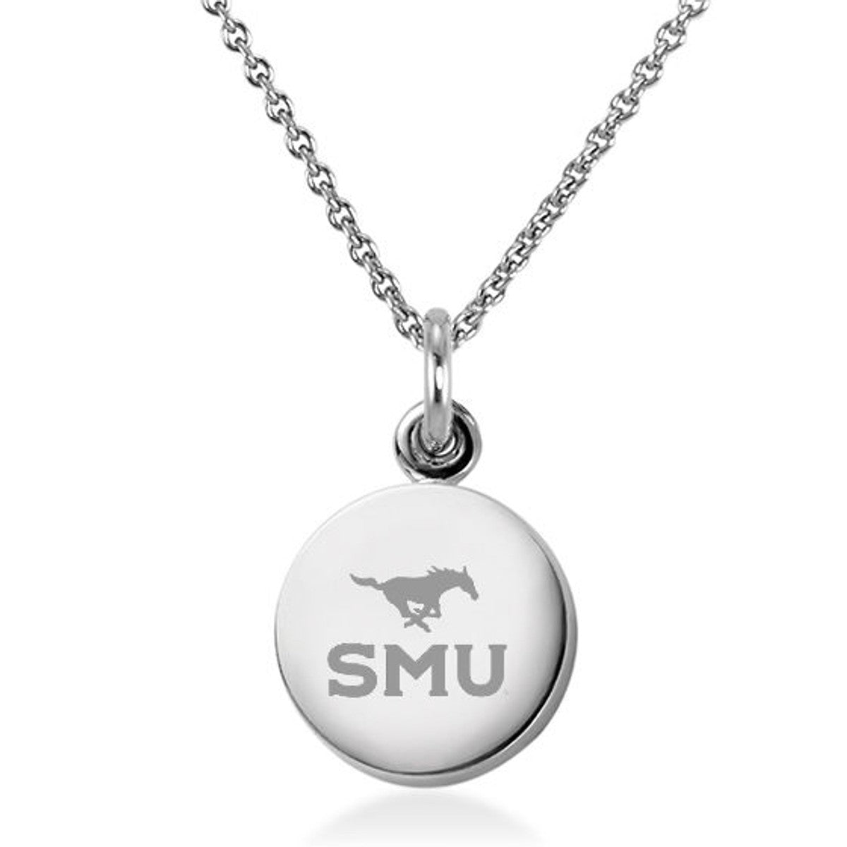 Southern Methodist University Necklace with Charm in Sterling Silver ...