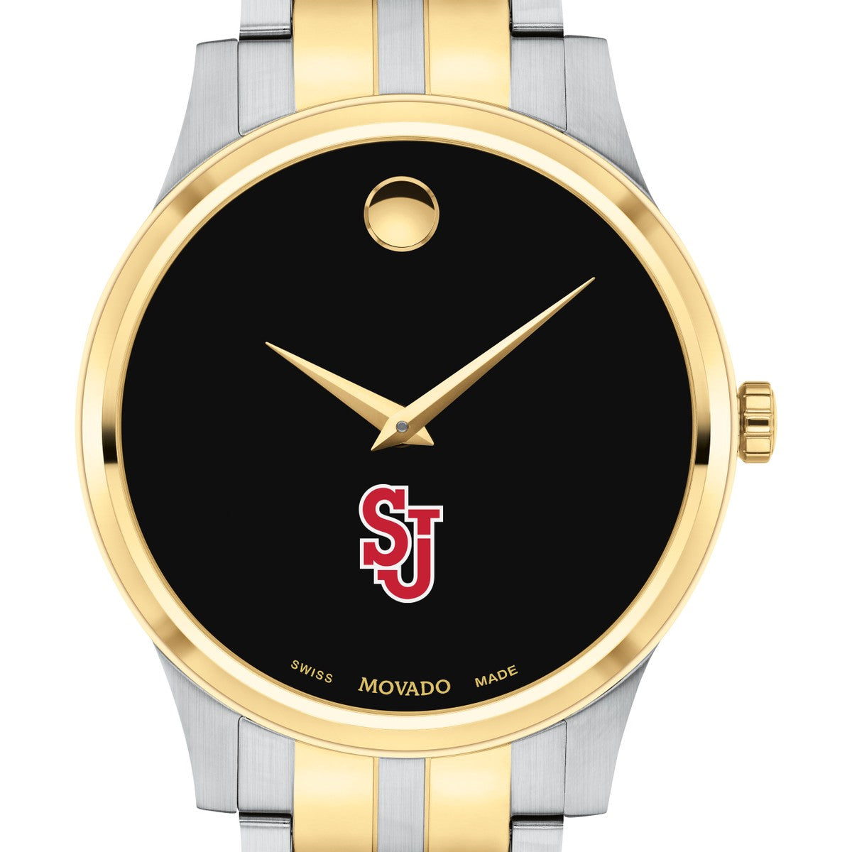 St. John's Men's Movado Collection Two-Tone Watch with Black Dial | M ...