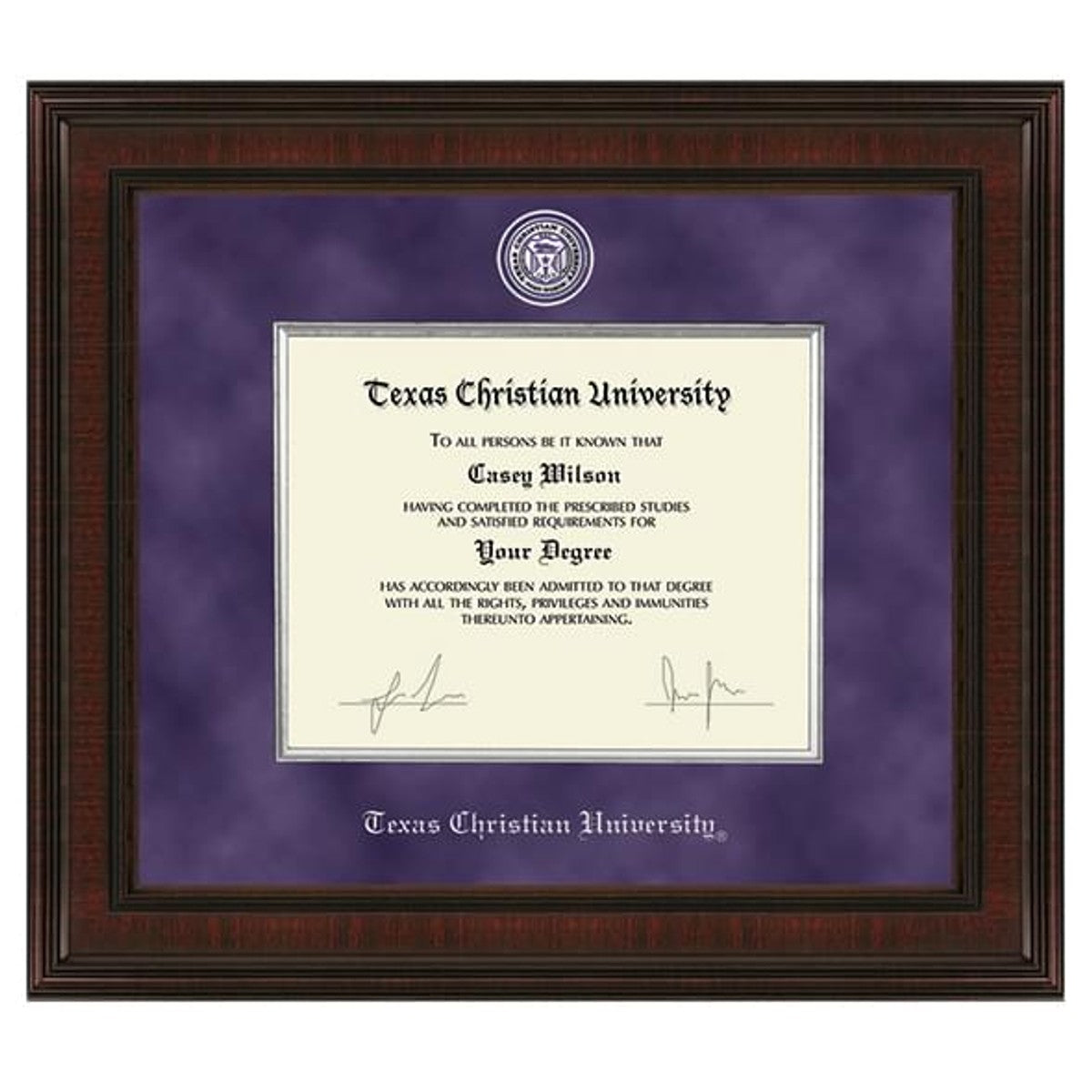 Texas Christian University Diploma Frame - Excelsior Graduation Gift ...