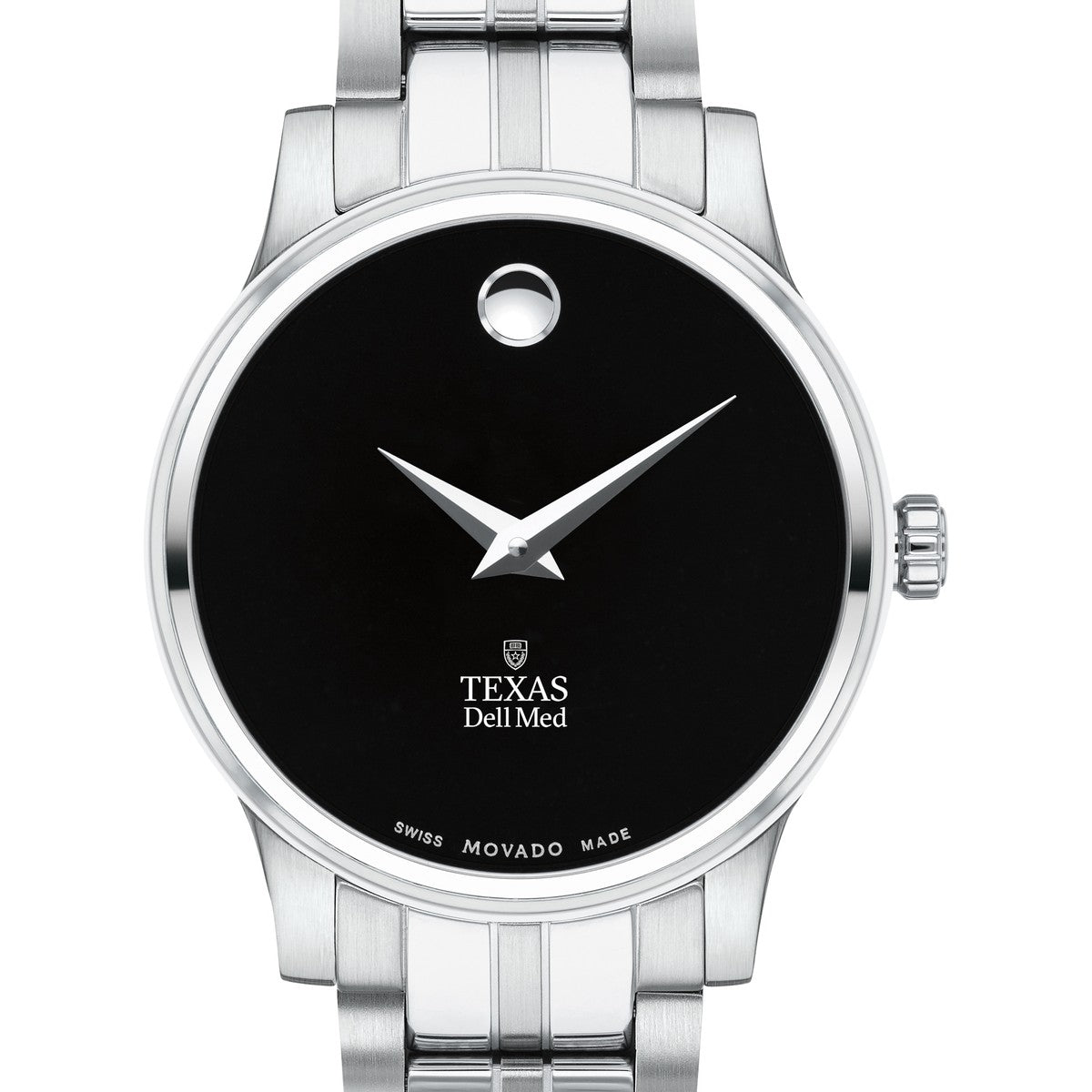 Texas Dell Med Women's Movado Stainless Steel Watch with Black Dial | M ...