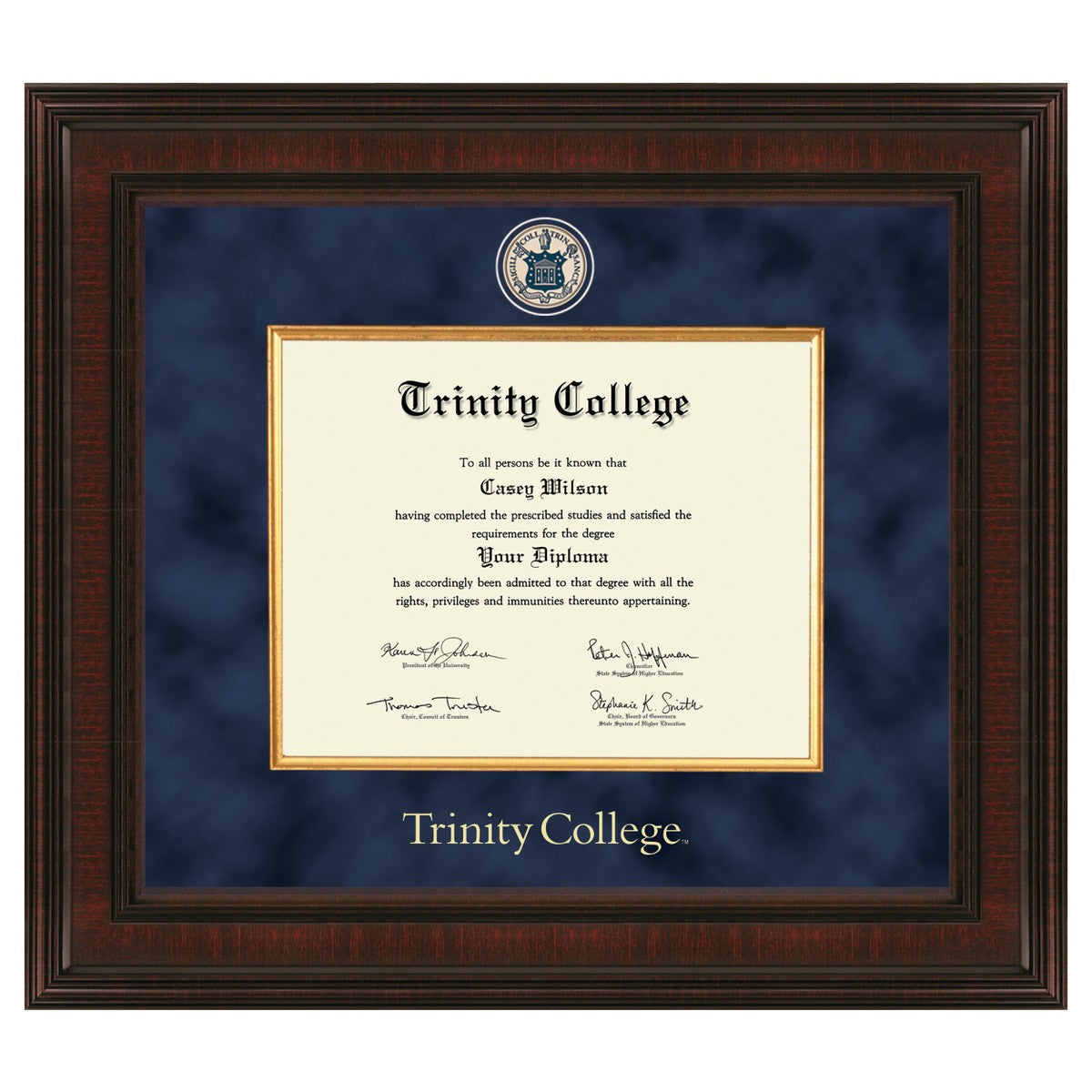Trinity College Diploma Frame - Excelsior | M.LaHart & Co.