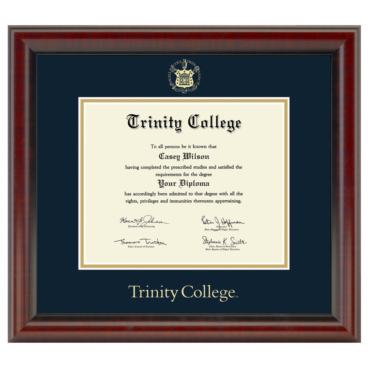 Trinity Diploma Frame - Fidelitas | M.LaHart & Co.
