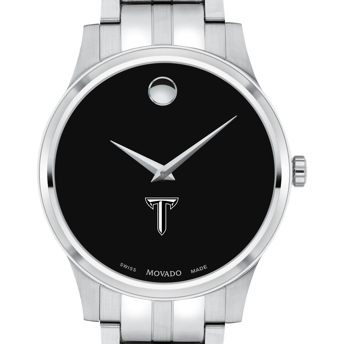 Troy Men's Movado Stainless Steel Watch with Black Dial | M.LaHart & Co.