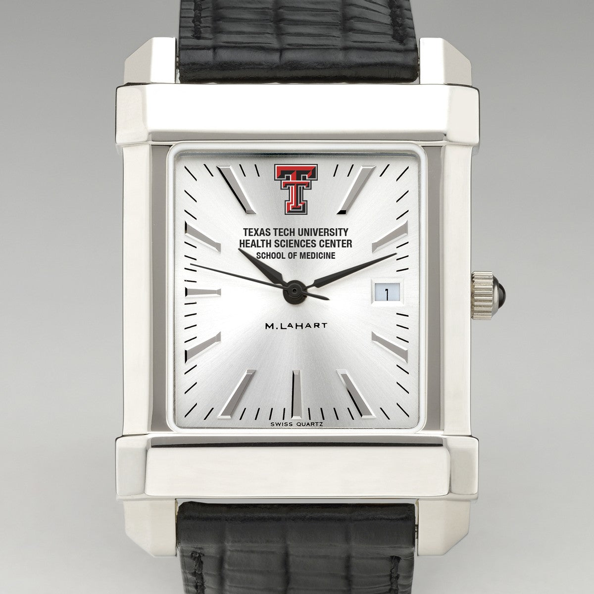 TTUHSC SOM Men's Collegiate Watch with Leather Strap | M.LaHart & Co.
