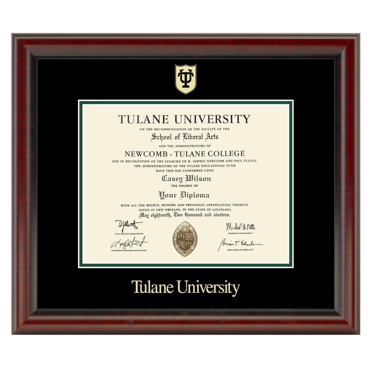 Tulane Diploma Frame, the Fidelitas - Graduation Gift Selection | M ...