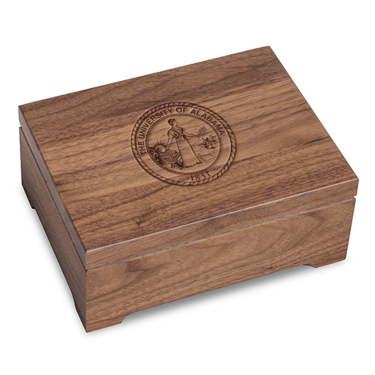 University of Alabama Solid Walnut Desk Box | M.LaHart & Co.