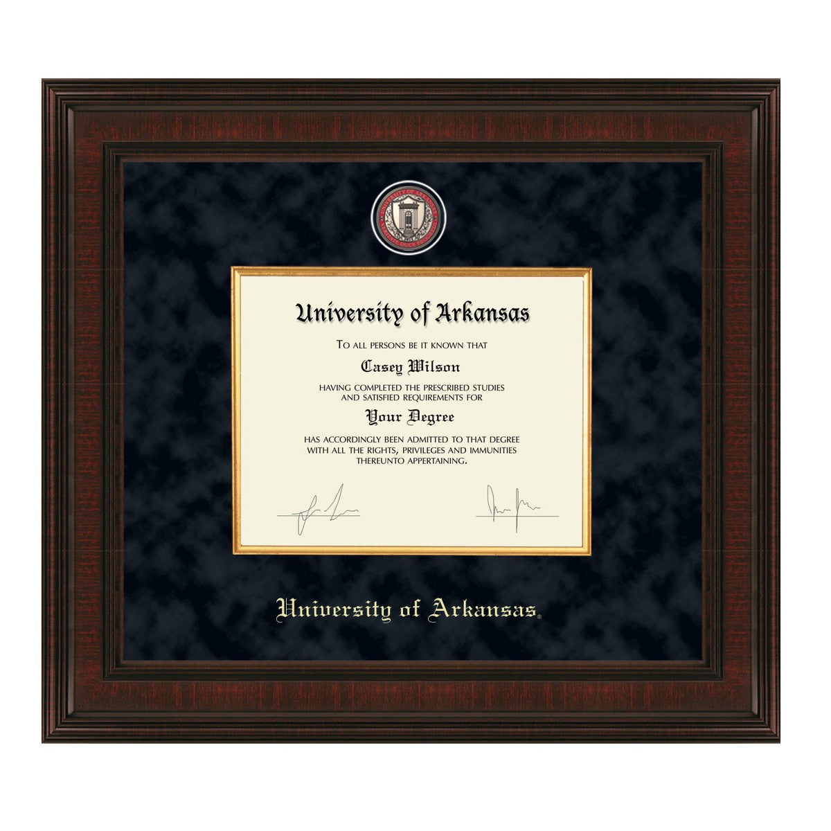 University of Arkansas Ph.D. Diploma Frame - Excelsior | M.LaHart & Co.