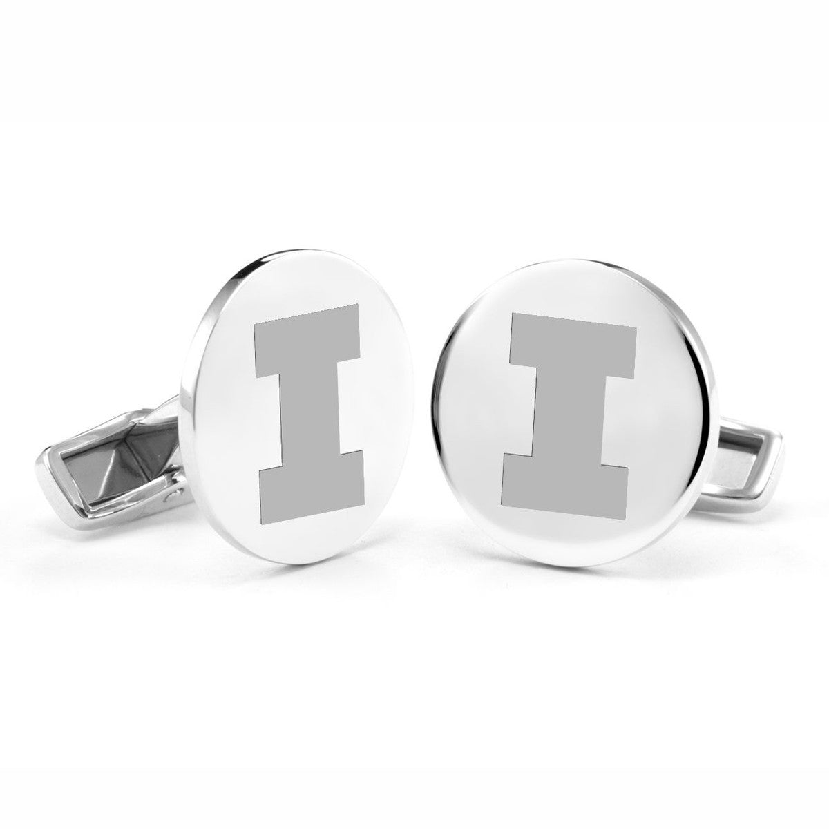 University of Illinois Cufflinks in Sterling Silver | M.LaHart & Co.