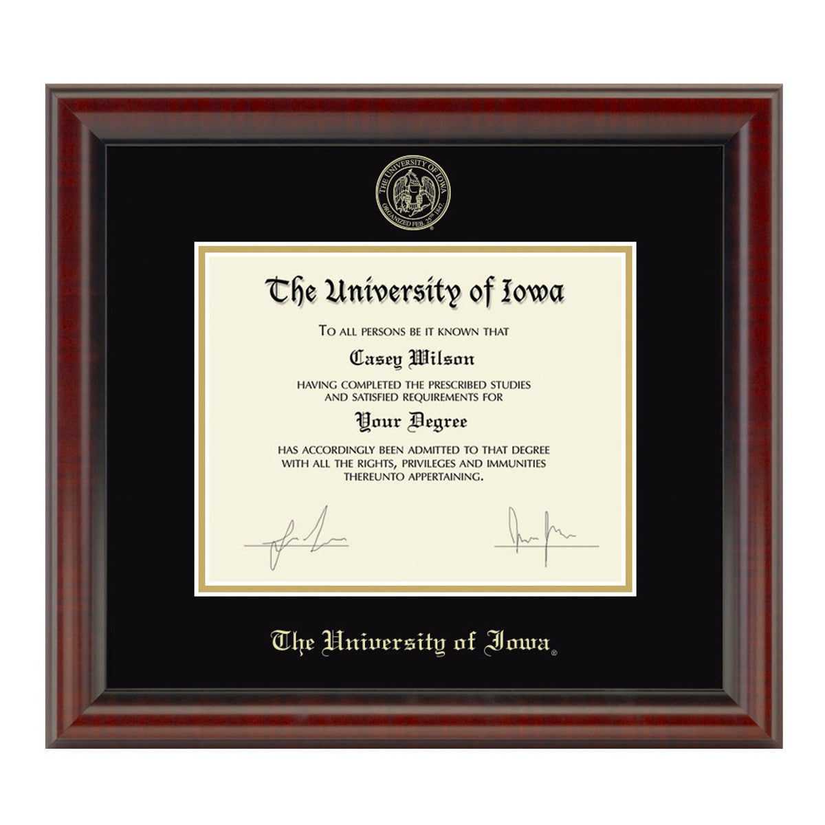 Iowa Diploma Frame - Fidelitas | M.LaHart & Co.