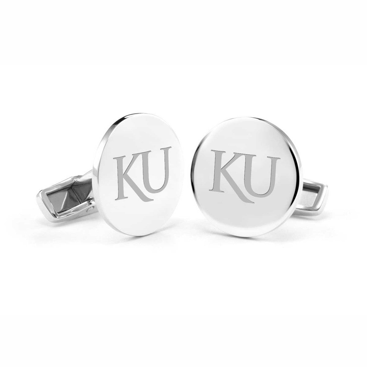 University of Kansas Cufflinks in Sterling Silver | M.LaHart & Co.