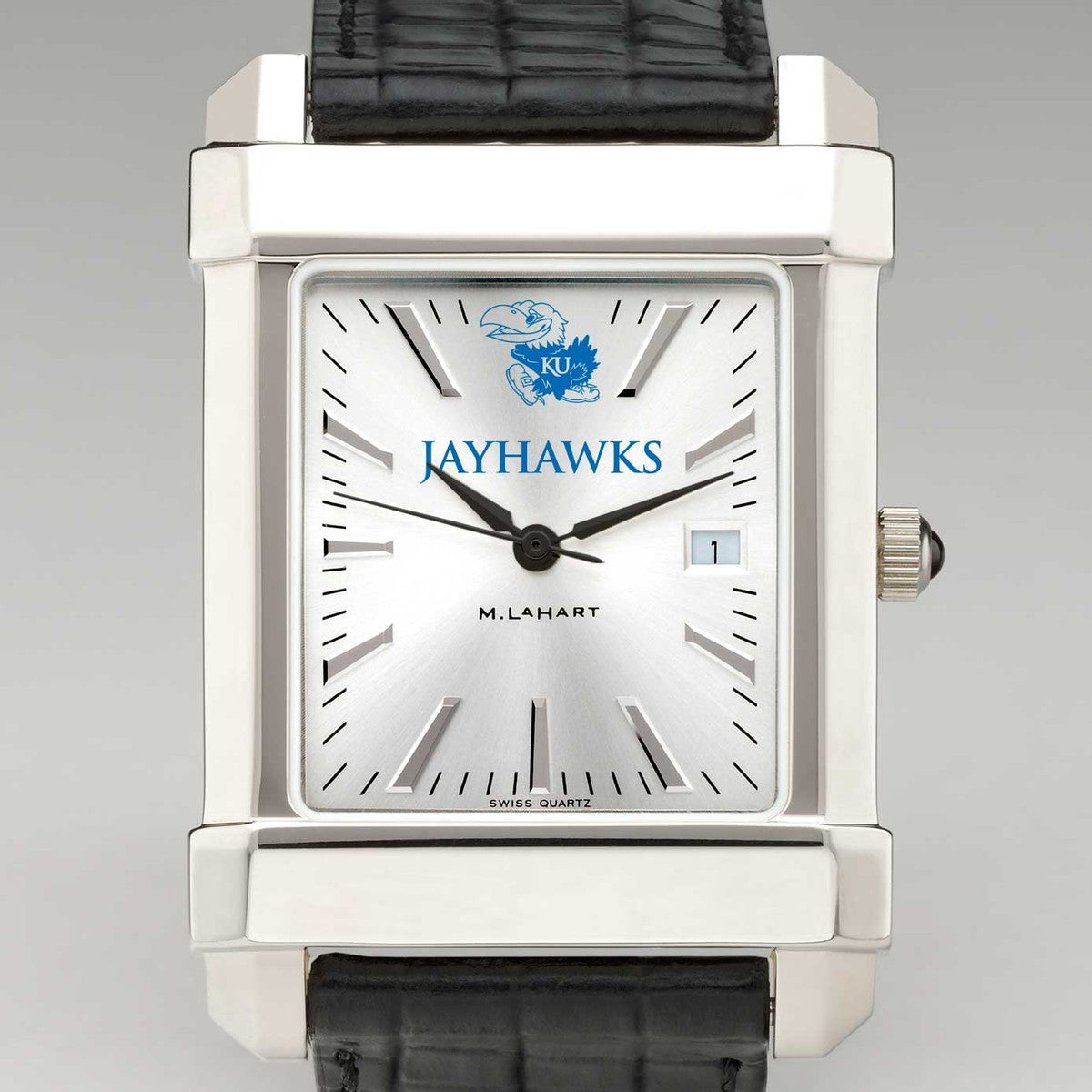 University of Kansas Men's Collegiate Watch with Leather Strap | M ...