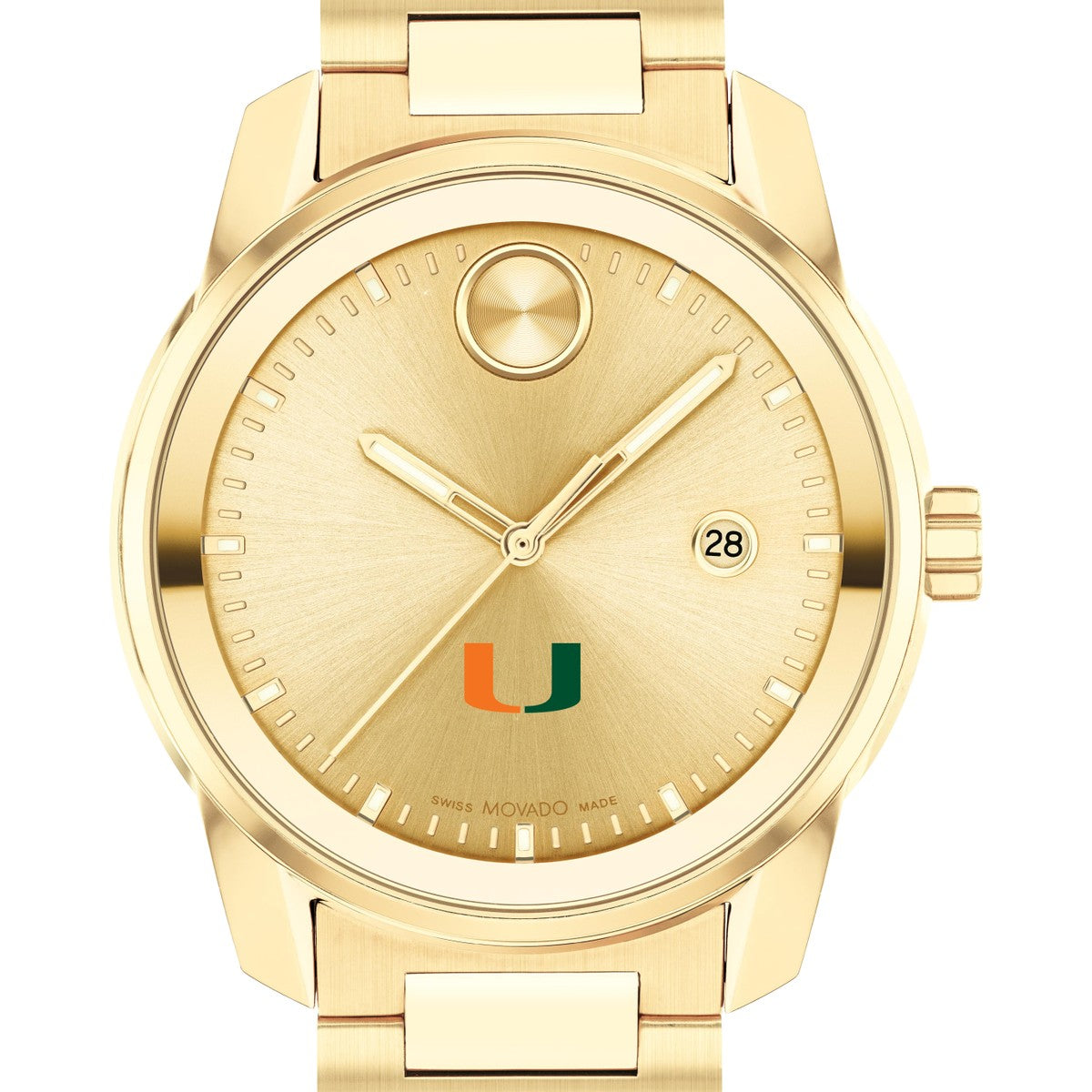 Miami Men's Movado BOLD Gold with Date Window | M.LaHart & Co.