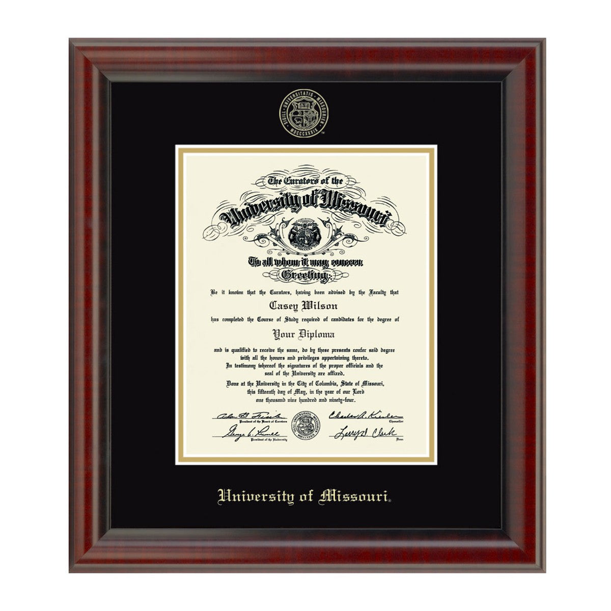 Missouri Bachelors/Masters Diploma Frame - Fidelitas | M.LaHart & Co.