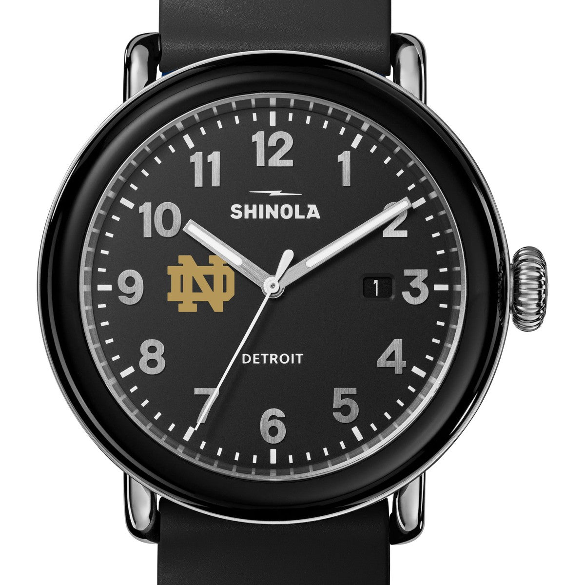 University of Notre Dame Shinola Watch, The Detrola 40 mm Black Dial a ...