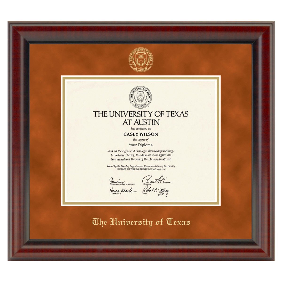 UT Austin Diploma Frame - Fidelitas | M.LaHart & Co.