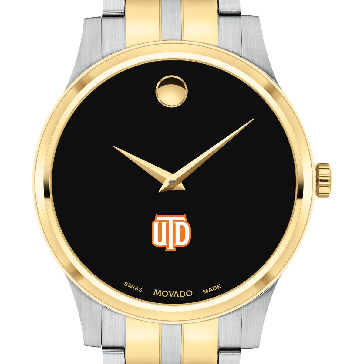 UT Dallas Men's Movado Collection Two-Tone Watch with Black Dial | M ...