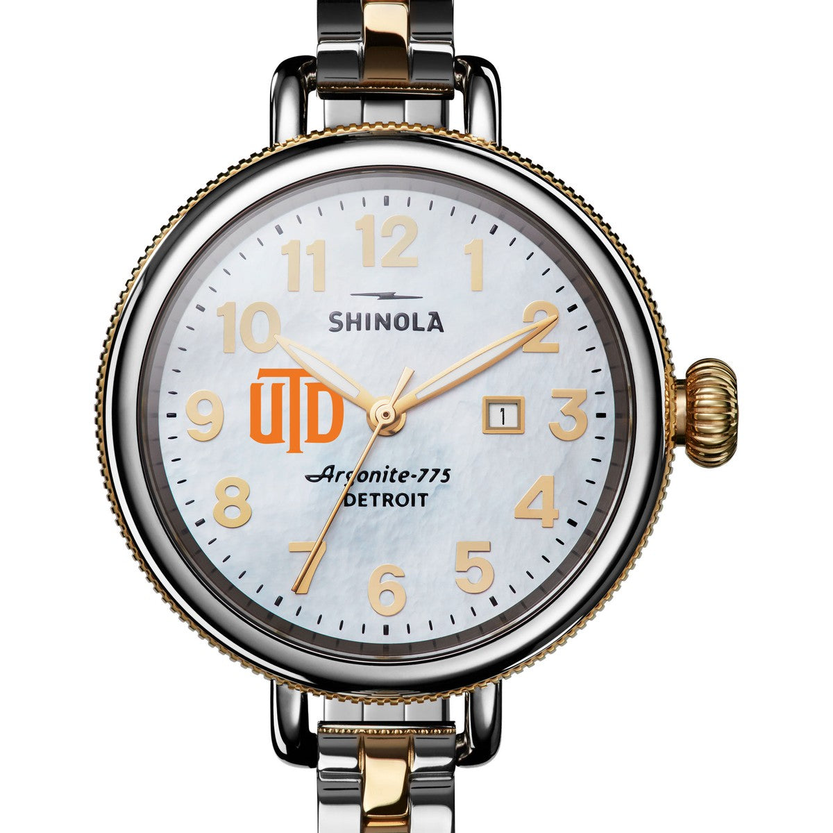 UT Dallas Shinola Watch, The Birdy 34 mm MOP Dial | M.LaHart & Co.