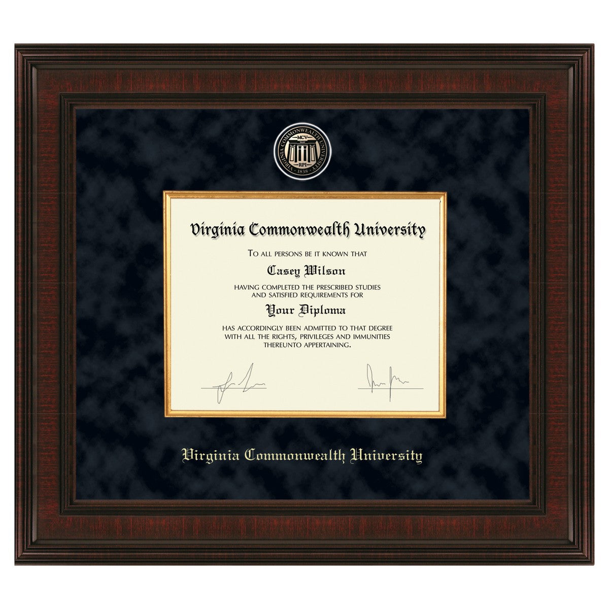 VCU Diploma Frame - Excelsior - Graduation Gift Selection | M.LaHart & Co.