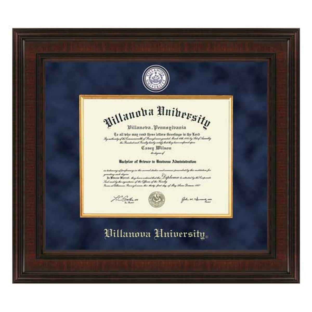 Villanova University Diploma Frame - Excelsior | M.LaHart & Co.