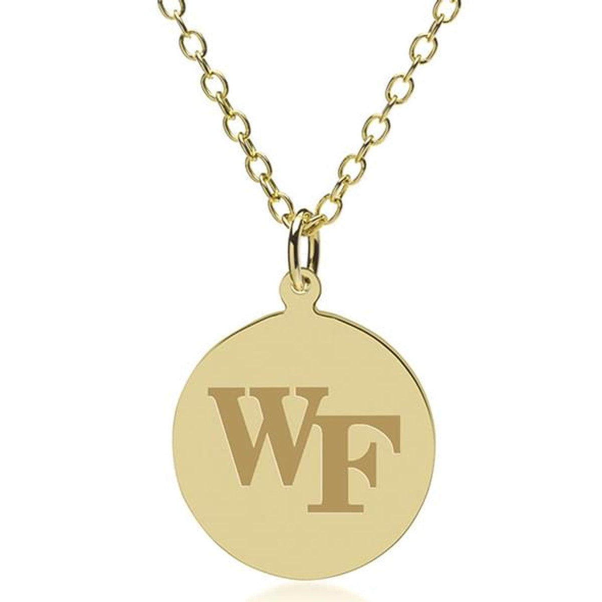 Wake Forest 14K Gold Pendant & Chain | M.LaHart & Co.