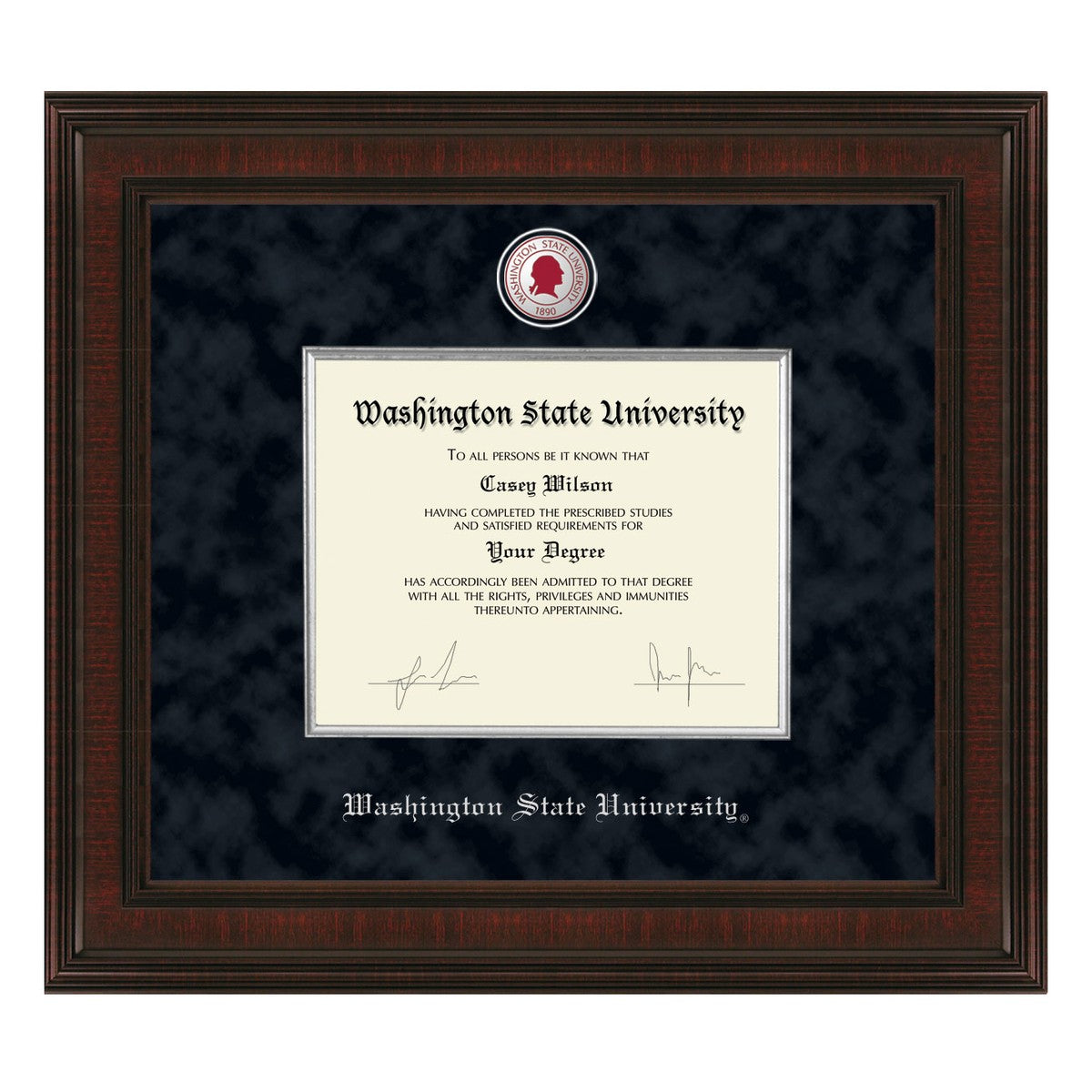 Washington State University Diploma Frame - Excelsior | M.LaHart & Co.