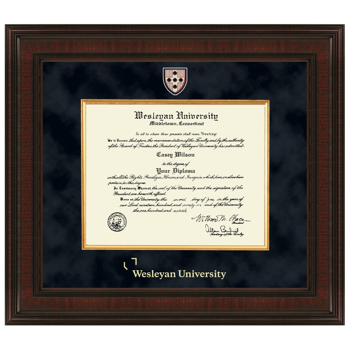 Wesleyan Diploma Frame - Excelsior - Graduation Gift Selection | M ...