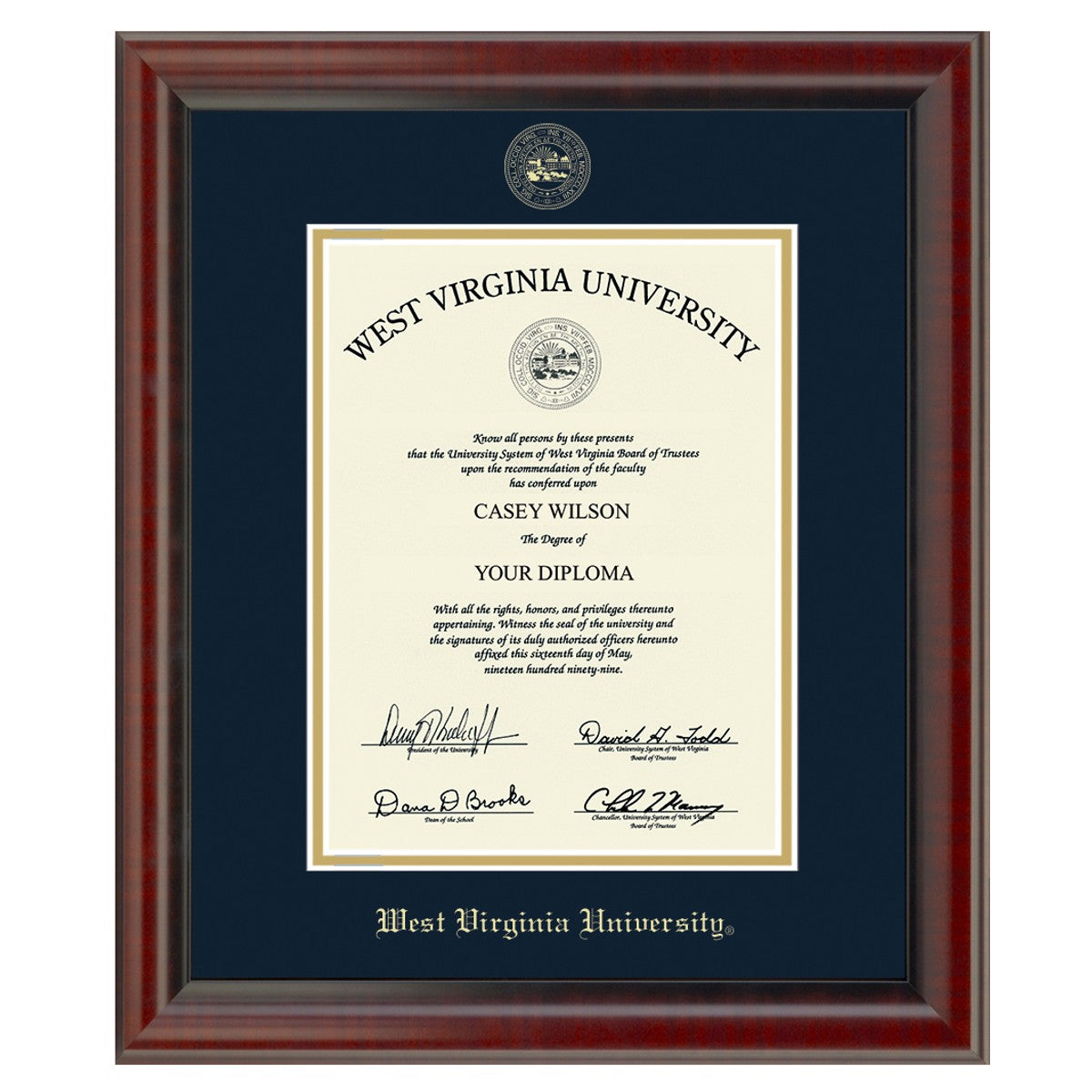 West Virginia Diploma Frame - Fidelitas | M.LaHart & Co.