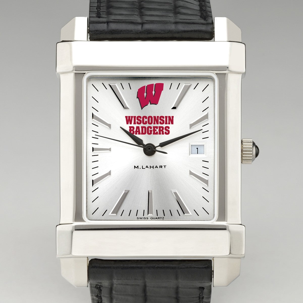 Wisconsin Men's Collegiate Watch with Leather Strap | M.LaHart & Co.