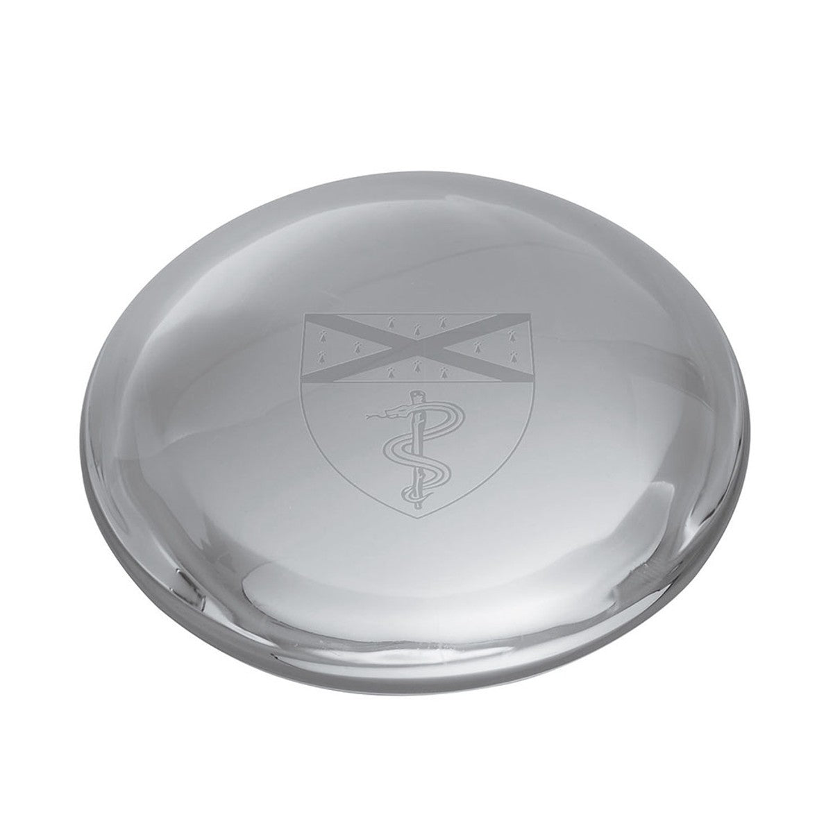 Yale Medicine Glass Dome Paperweight by Simon Pearce | M.LaHart & Co.